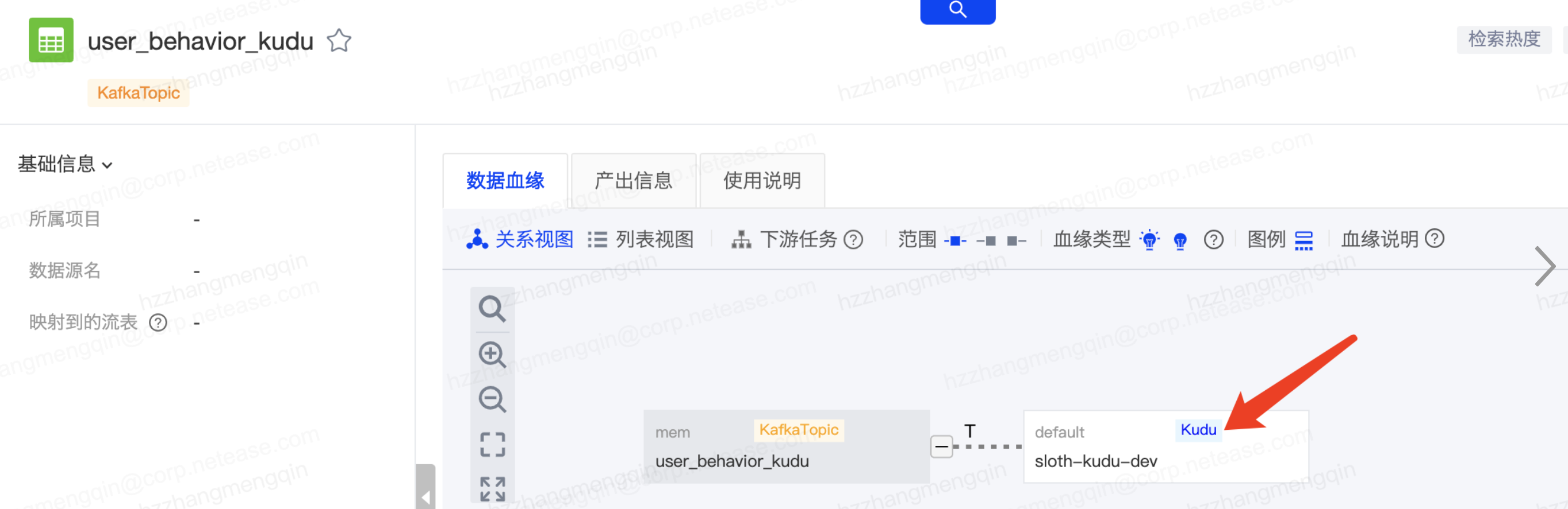 表详情展示 Kafka流表 《有数数据开发及管理平台用户手册 V650 Update》 