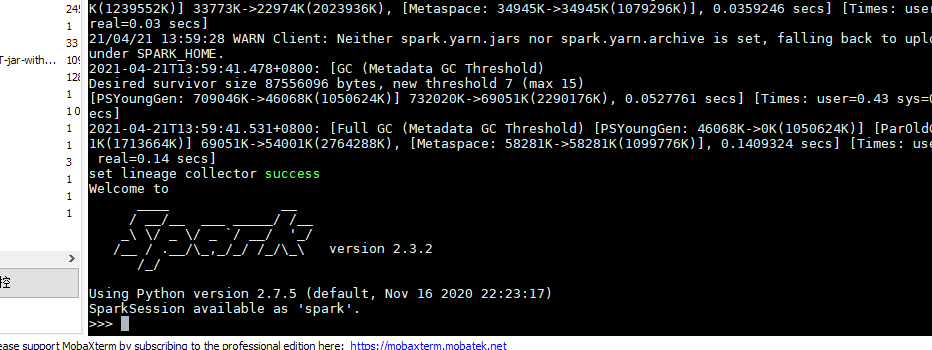 Spark - INFO-pyspark客户端连接集群 - 《EasyData数据开发治理平台FAQ》
