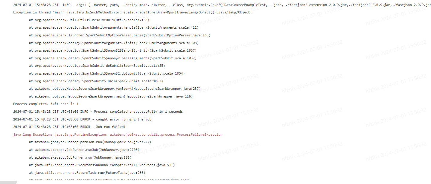 离线开发 - FAQ-spark jar 提交报错scala版本问题 - 《EasyData数据开发治理平台FAQ》