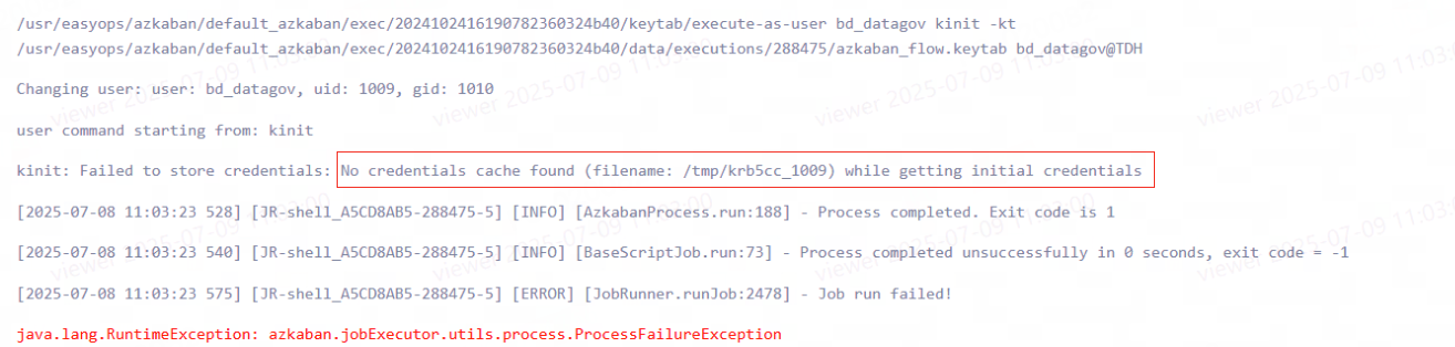 离线开发 - FAQ-Failed to store credentials: No credentials - 《EasyData数据开发治理平台FAQ》